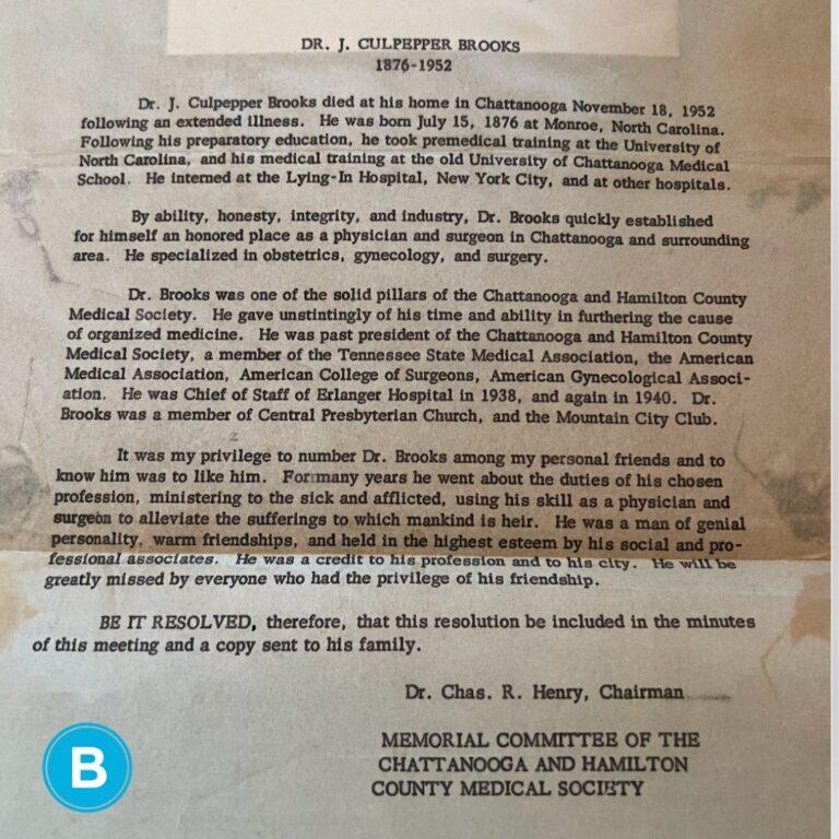 The Life and Legacy of Dr. J. Culpepper Brooks (1876-1952) | Brooks Law ...